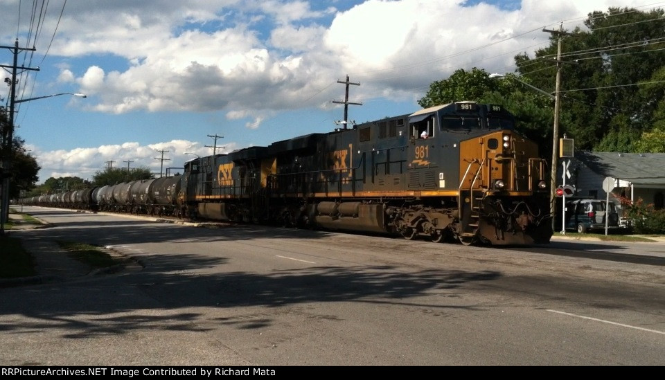 CSX #981 leads F728 to greenville